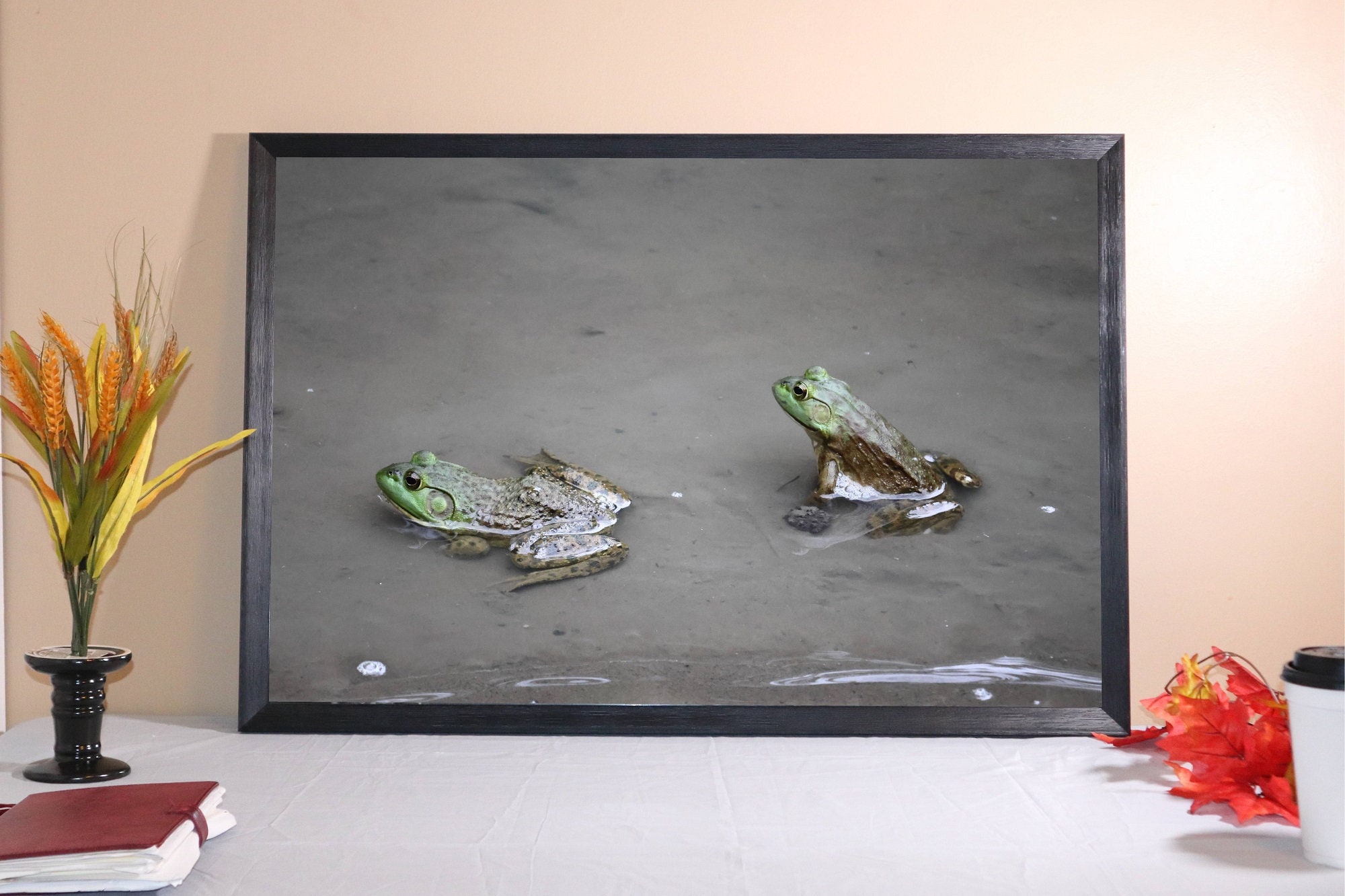 Frogs in Water | What Are They Doing? | Photo Print | Picture | Wall ...