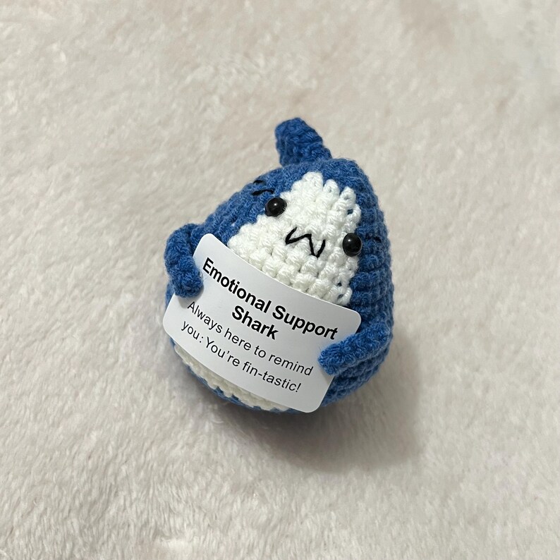 Positive Avocado Shark Chicken Penguin Toast Emotional Support Crochet ...