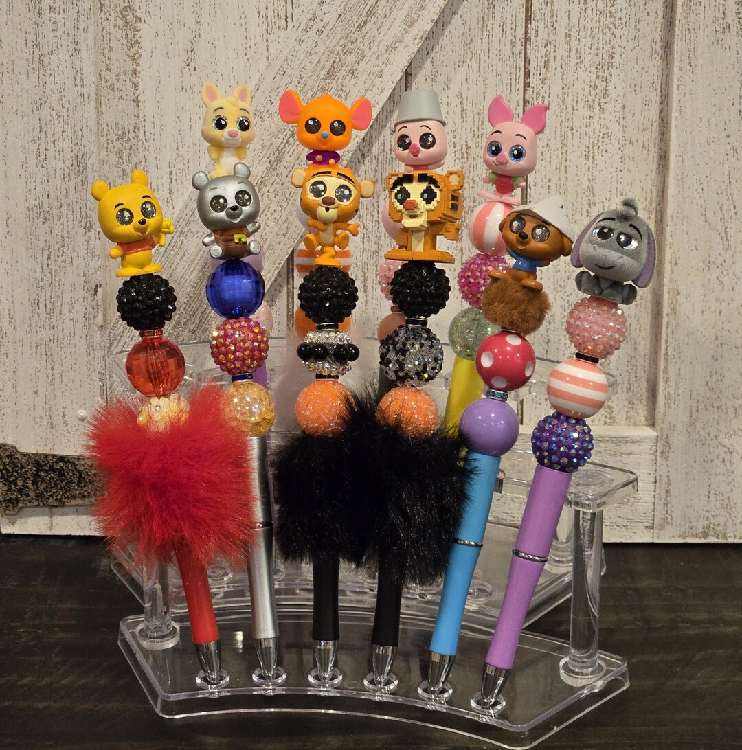 Winnie the Pooh Themed Beaded Pens With Disney Doorable Topper - Etsy