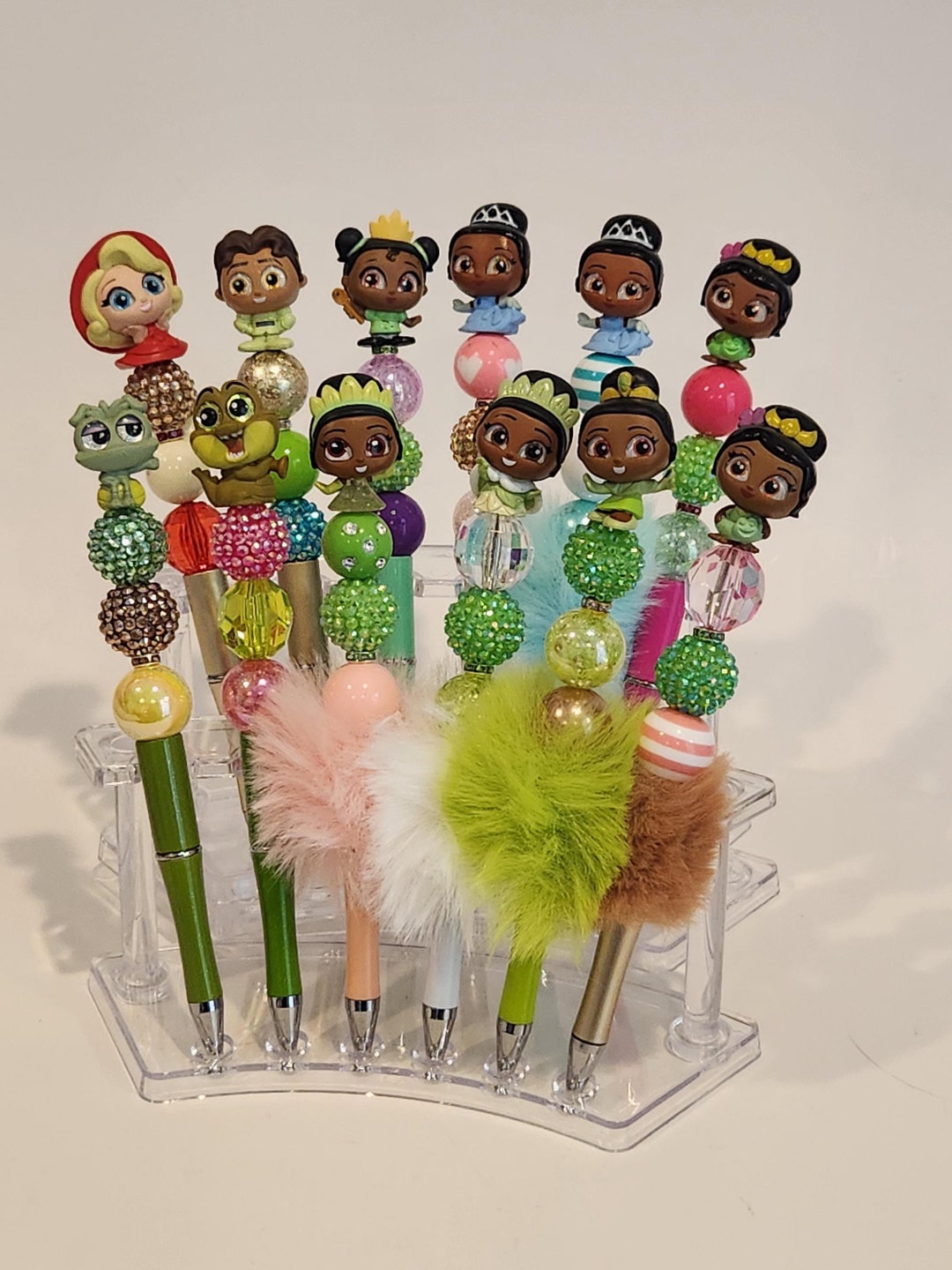 Princess and the Frog Beaded Pens and Pencils With Doorable Toppers - Etsy
