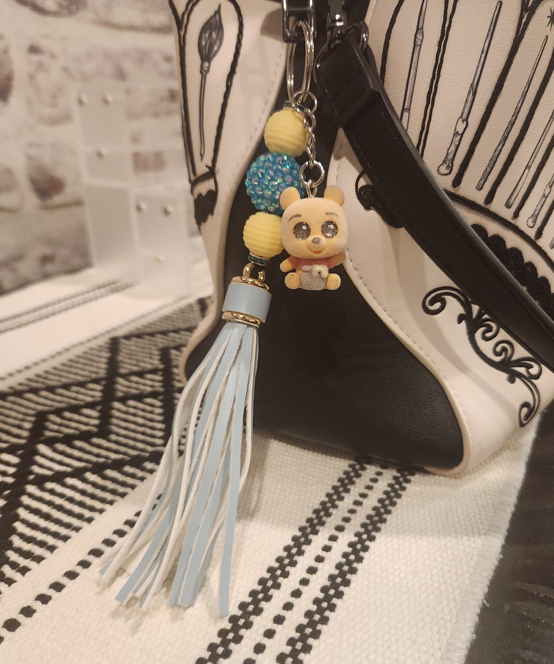 Winnie the Pooh Themed Keychain - Etsy