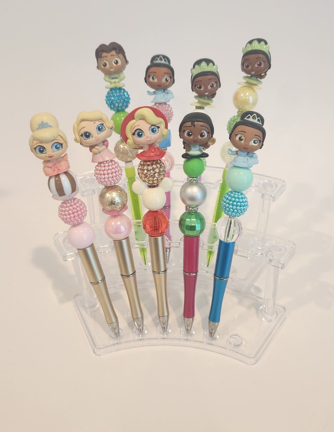 Princess and the Frog Beaded Pens and Pencils With Doorable Toppers - Etsy