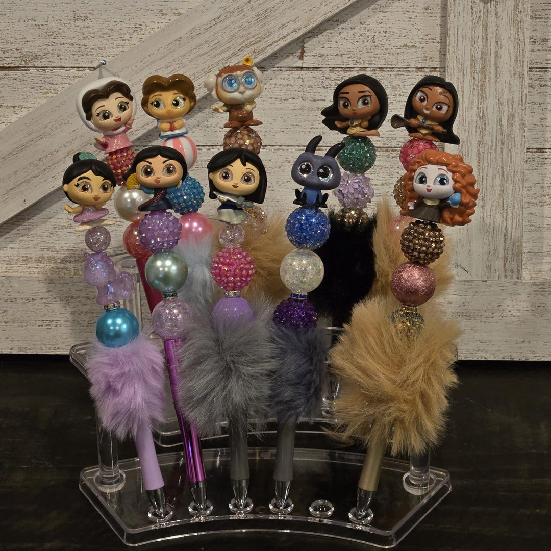 Disney Princess Themed Beaded Pens With Doorable Topper - Etsy