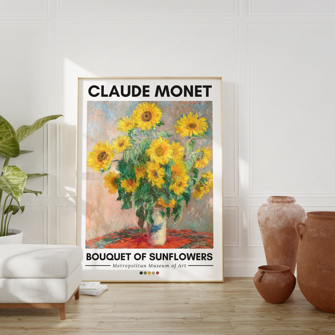 Claude Monet Poster, Monet Mural, Poster Sunflower Art Print, Poster ...