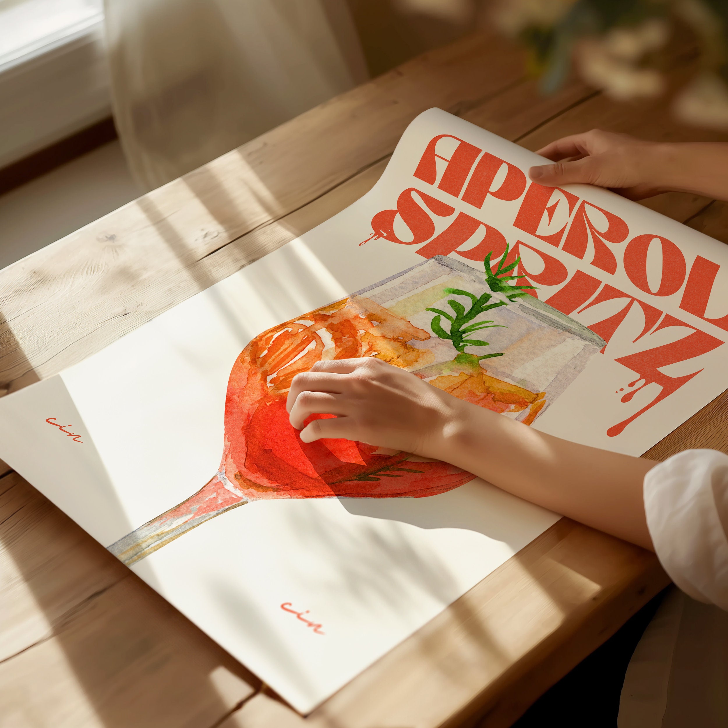 Aperol Spritz Print Cocktail Poster Retro Kitchen Decoration Party Room ...