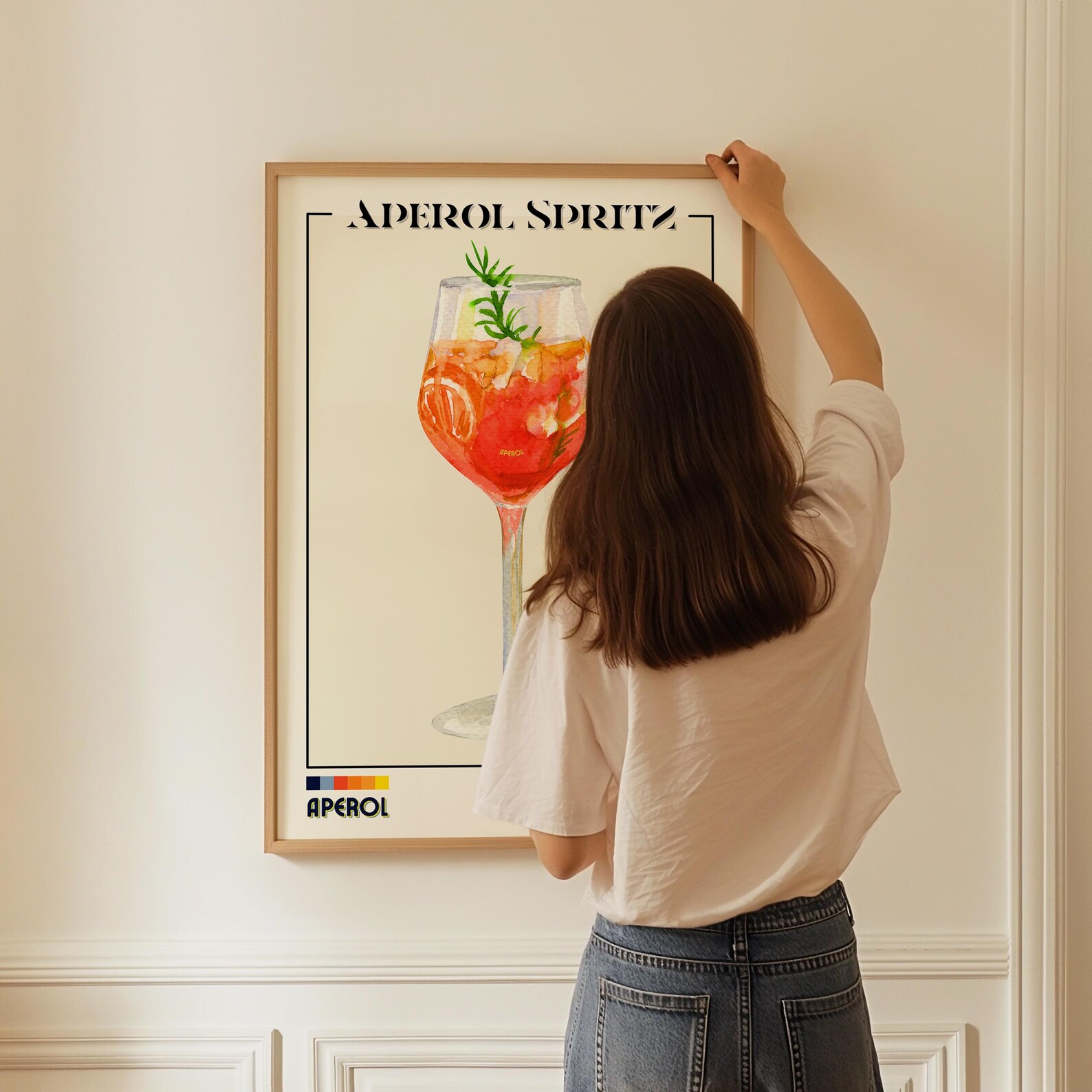 Aperol Spritz Print Cocktail Poster Retro Print Kitchen Decoration ...
