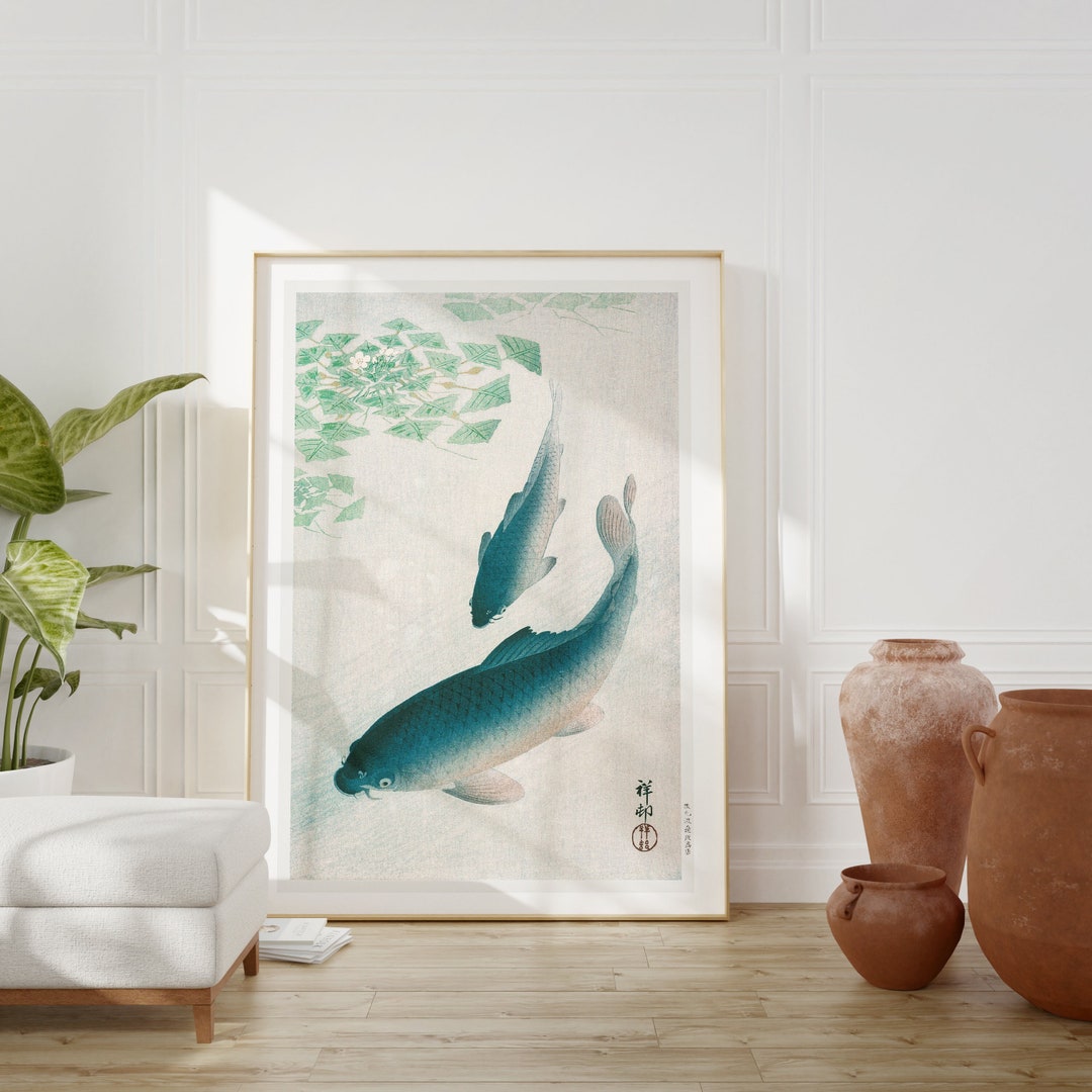 Traditional Japanese Poster Japan Fish Print Ohara Koson Poster ...