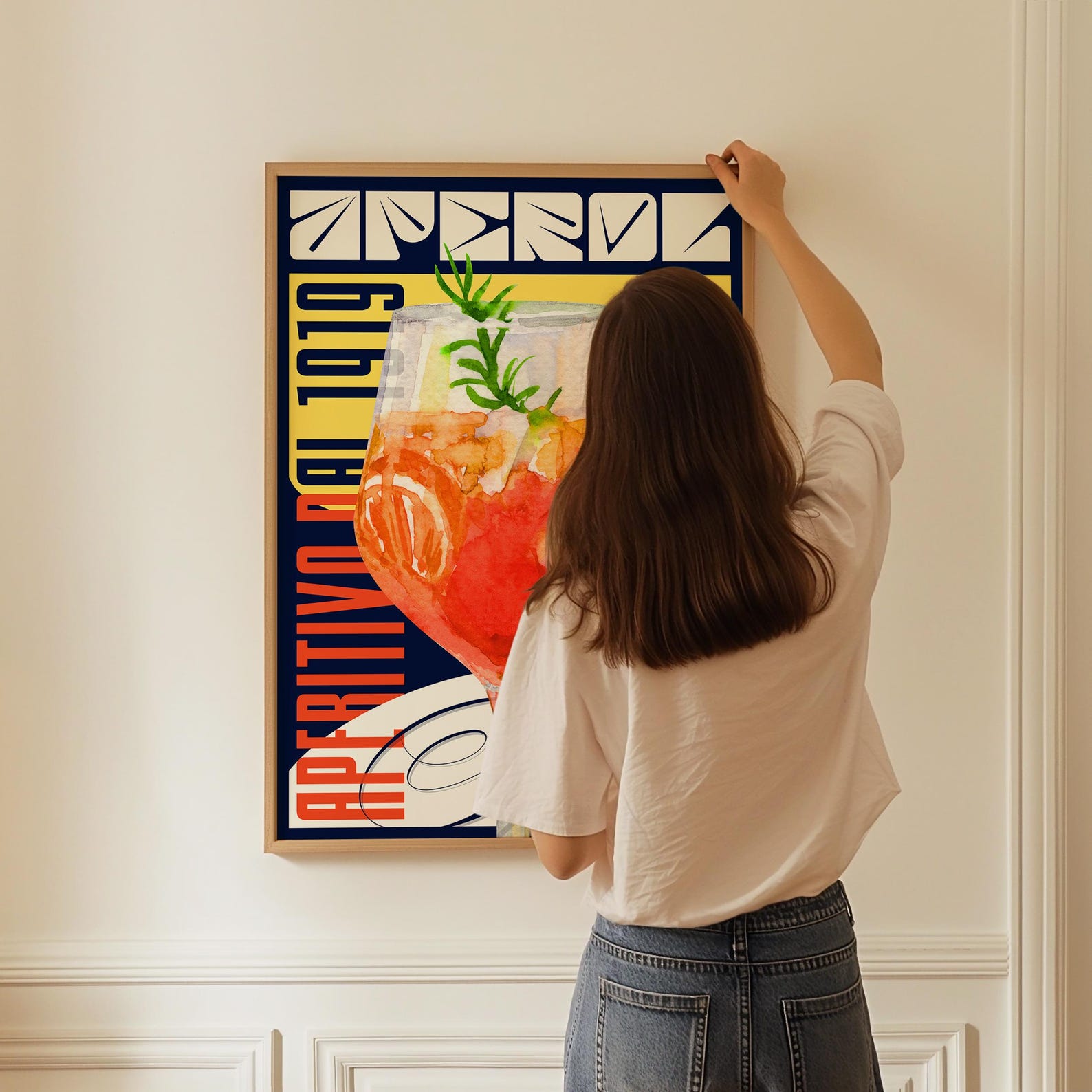 Aperol Spritz Print Retro Cocktail Poster Kitchen Decor Kitchen Poster ...