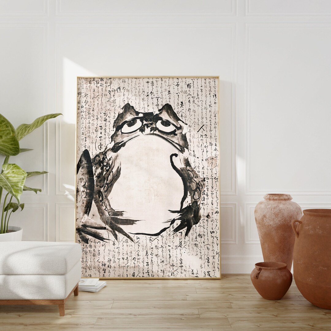Traditional Japanese Poster Frog Print Japan Art Print Vintage ...
