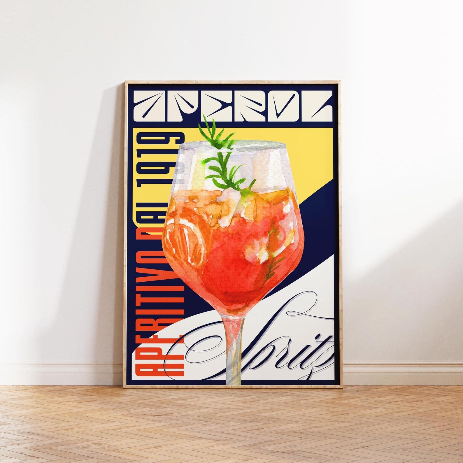 Aperol Spritz Print Retro Cocktail Poster Kitchen Decor Kitchen Poster ...