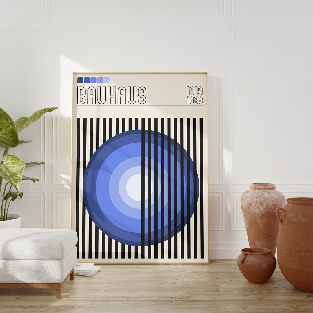Bauhaus Poster Wanddeko Abstrakt, Wandbild modern Bauhaus Kunstdruck ...