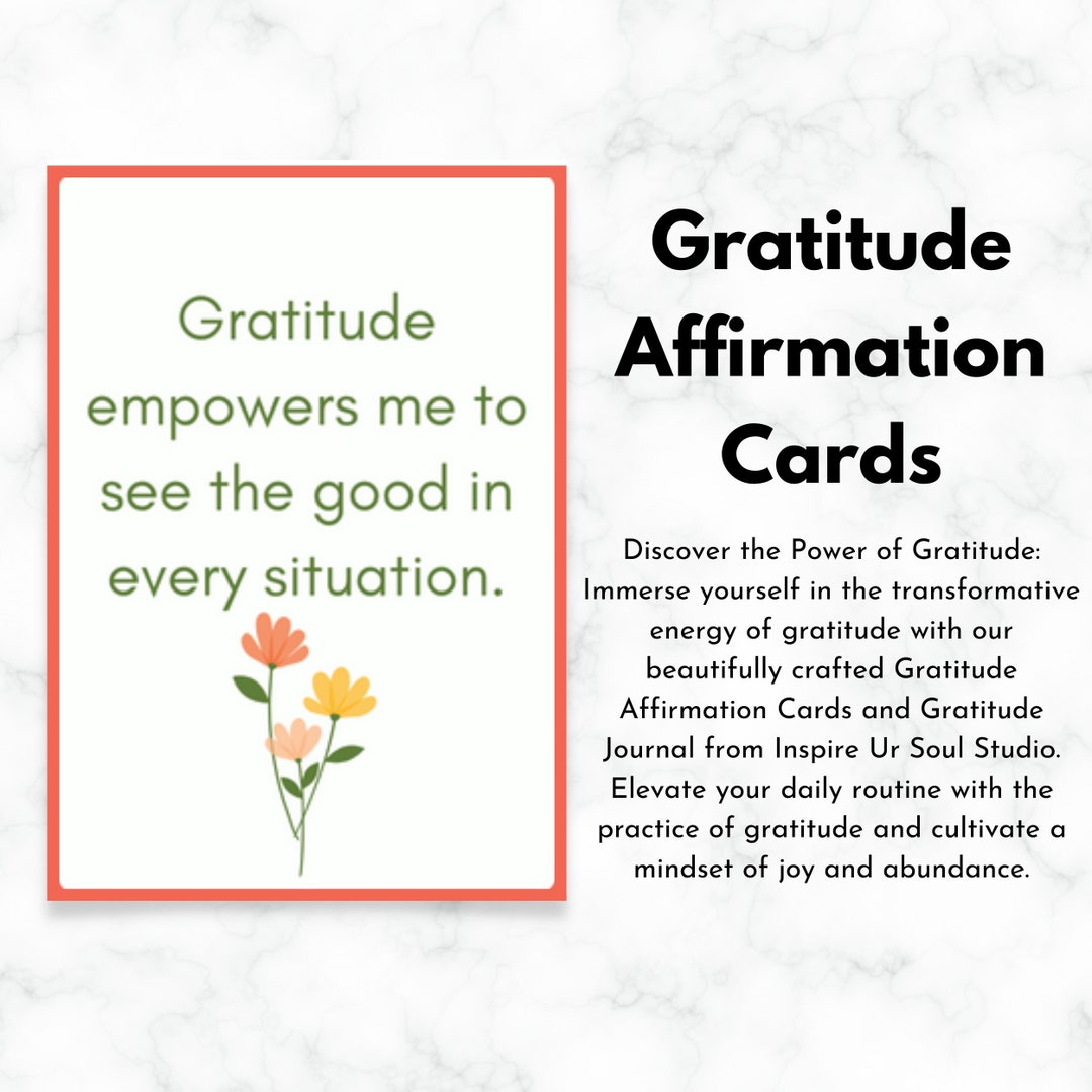 Affirmation Cards: Gratitude - Etsy