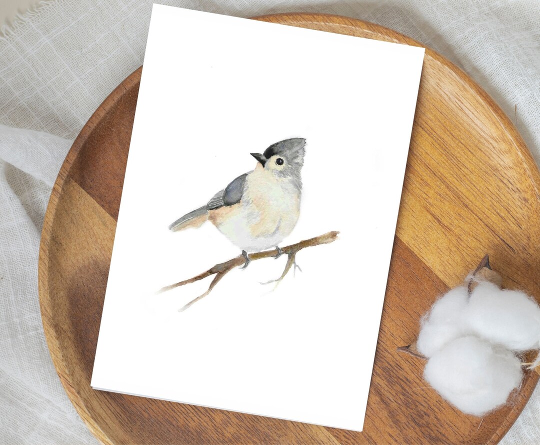 PRINTABLE Greeting Bird Card, Digital Download, Hand-painted Watercolor ...