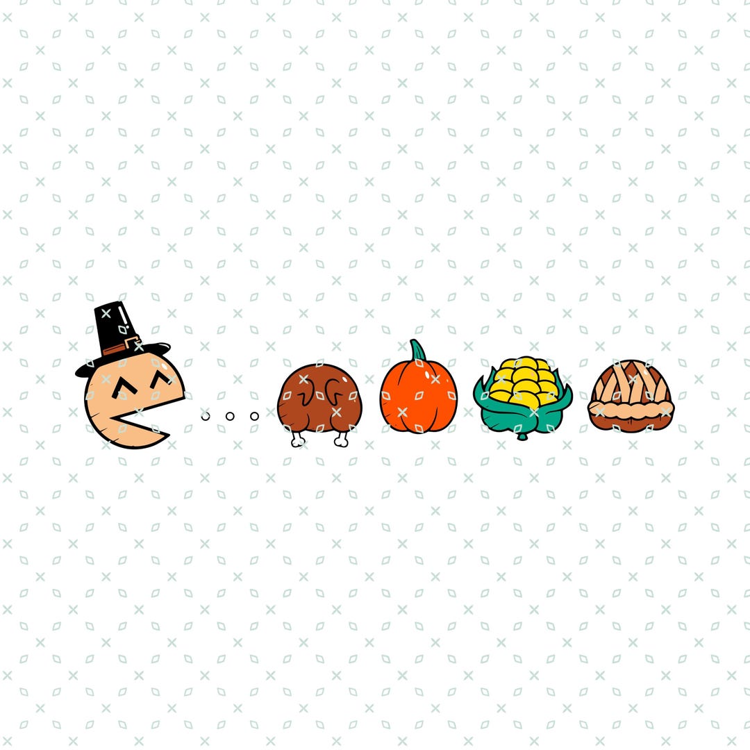 Retro Video Game Thanksgiving Png, Pumpkin Pie Thanksgiving Png, Fall ...