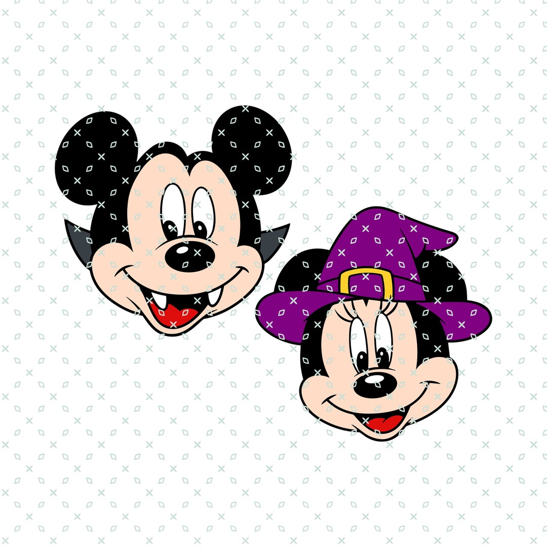 Vampire Mickey and Witch Minnie, Mickey and Minnie Halloween, Mouse ...