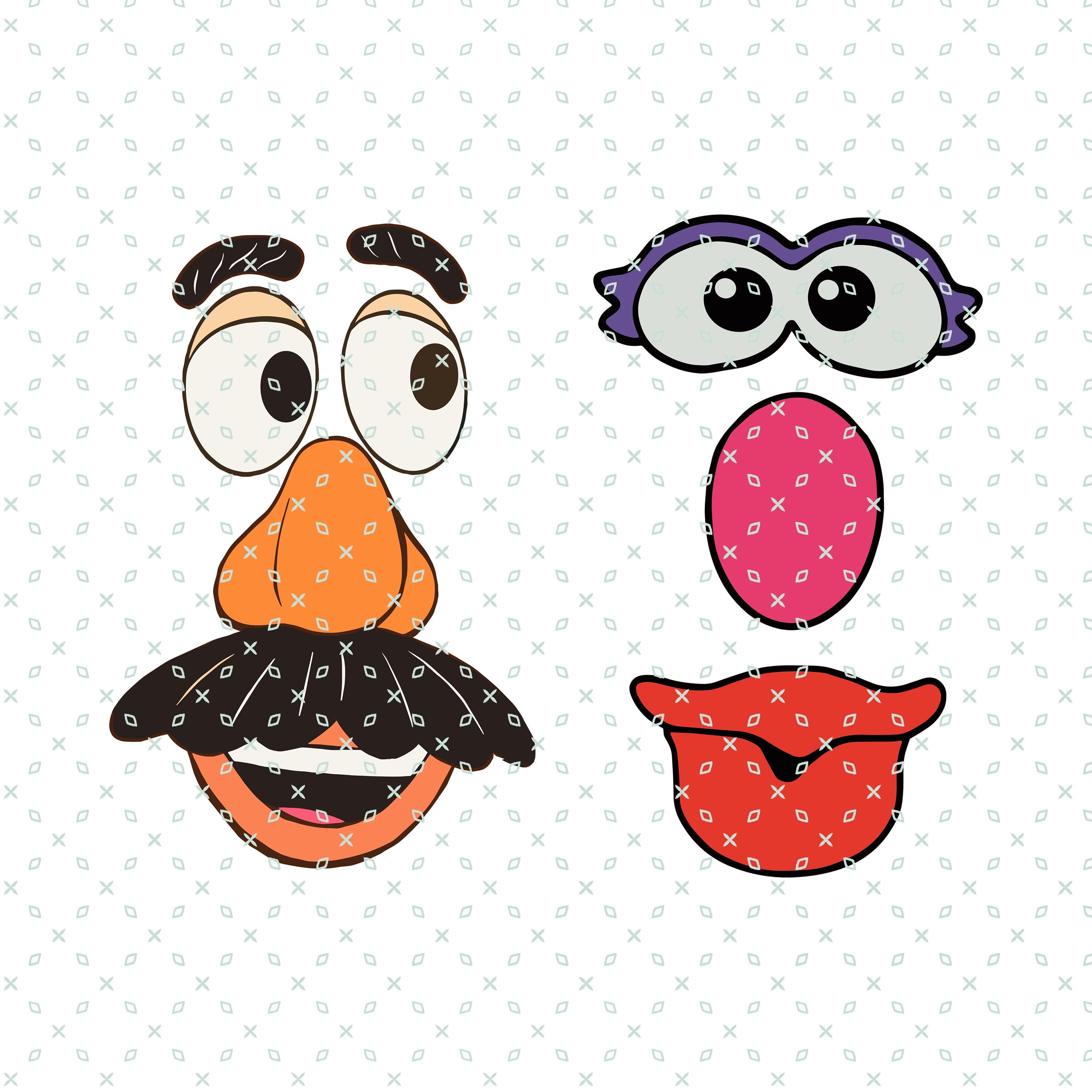 Potato Head Eyes Clipart