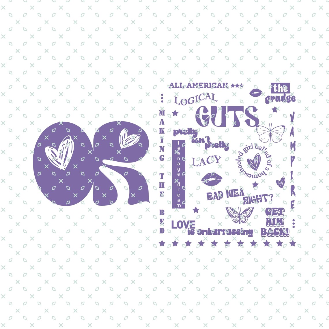 Olivia Rodrigo Guts World Tour png, Guts Tour 2024 png, chemise de ...