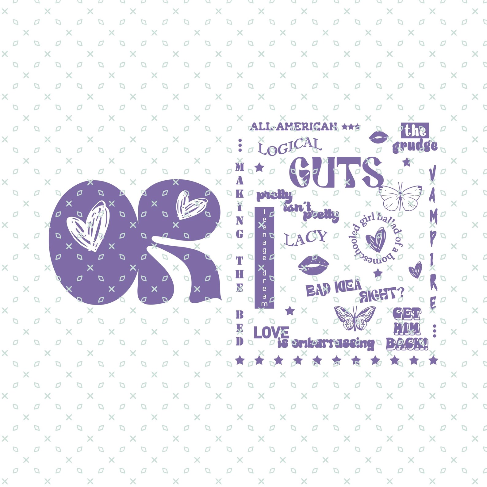 Olivia Rodrigo Guts World Tour png, Guts Tour 2024 png, chemise de ...
