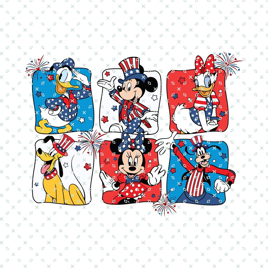 4th of July Mickey and Friends, Mickey Independence Day Svg Bundle ...