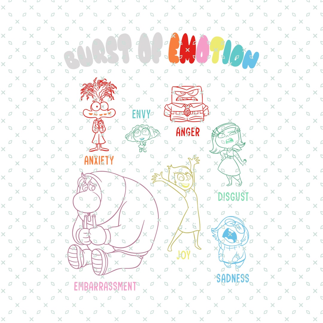Inside Out 2 PNG SVG, Burst Of Emotion, Inside Out 2 Wut, Freude, Ekel ...