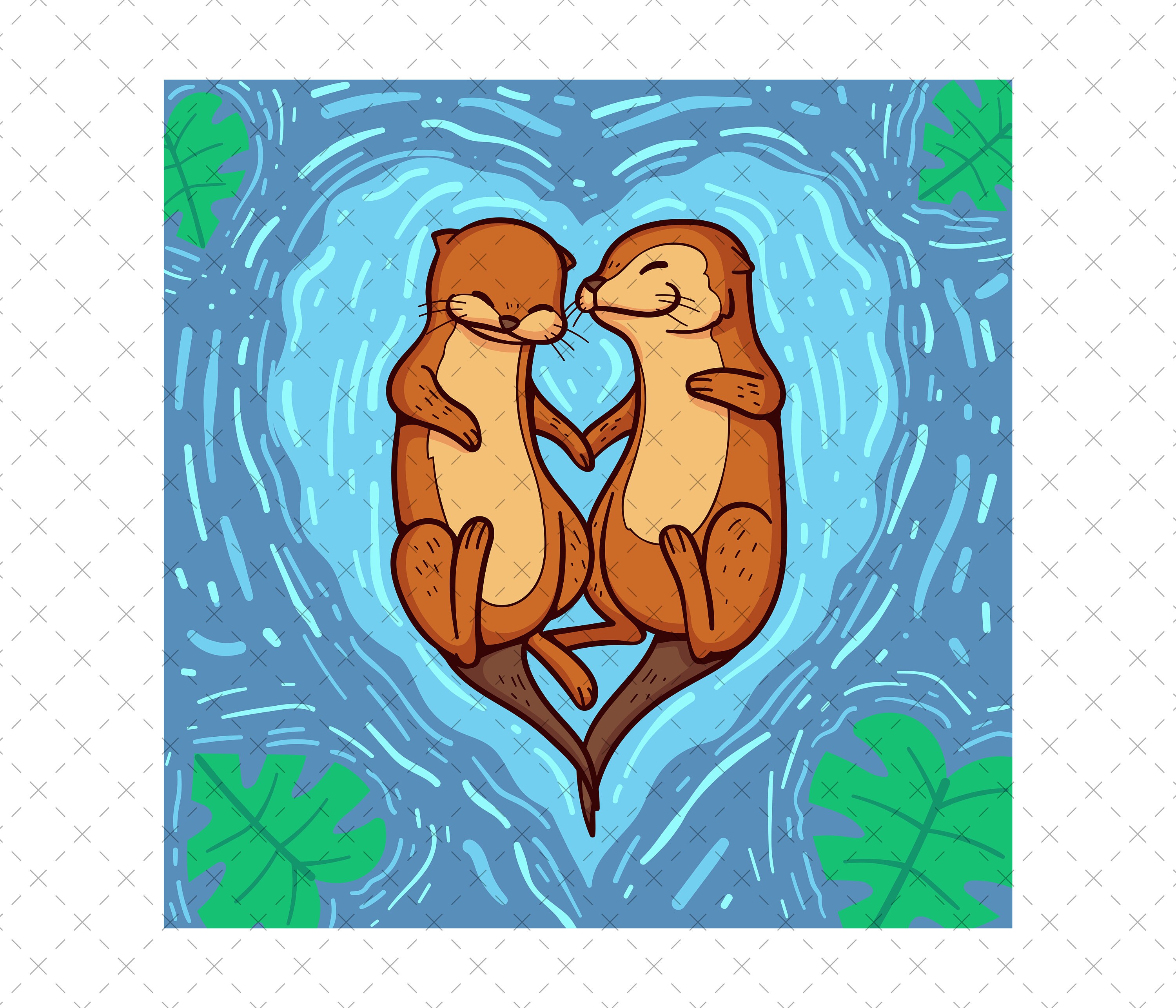 Valentine's Day Otters SVG, Otter SVG, Valentine's SVG, Cricut Svg ...