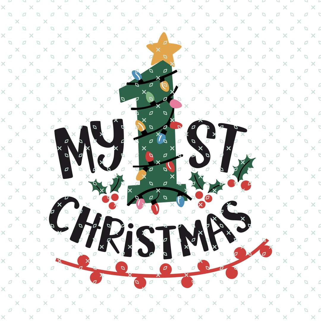 My First Christmas Png, My 1st Cute Tree Christmas, Baby Deer Christmas ...