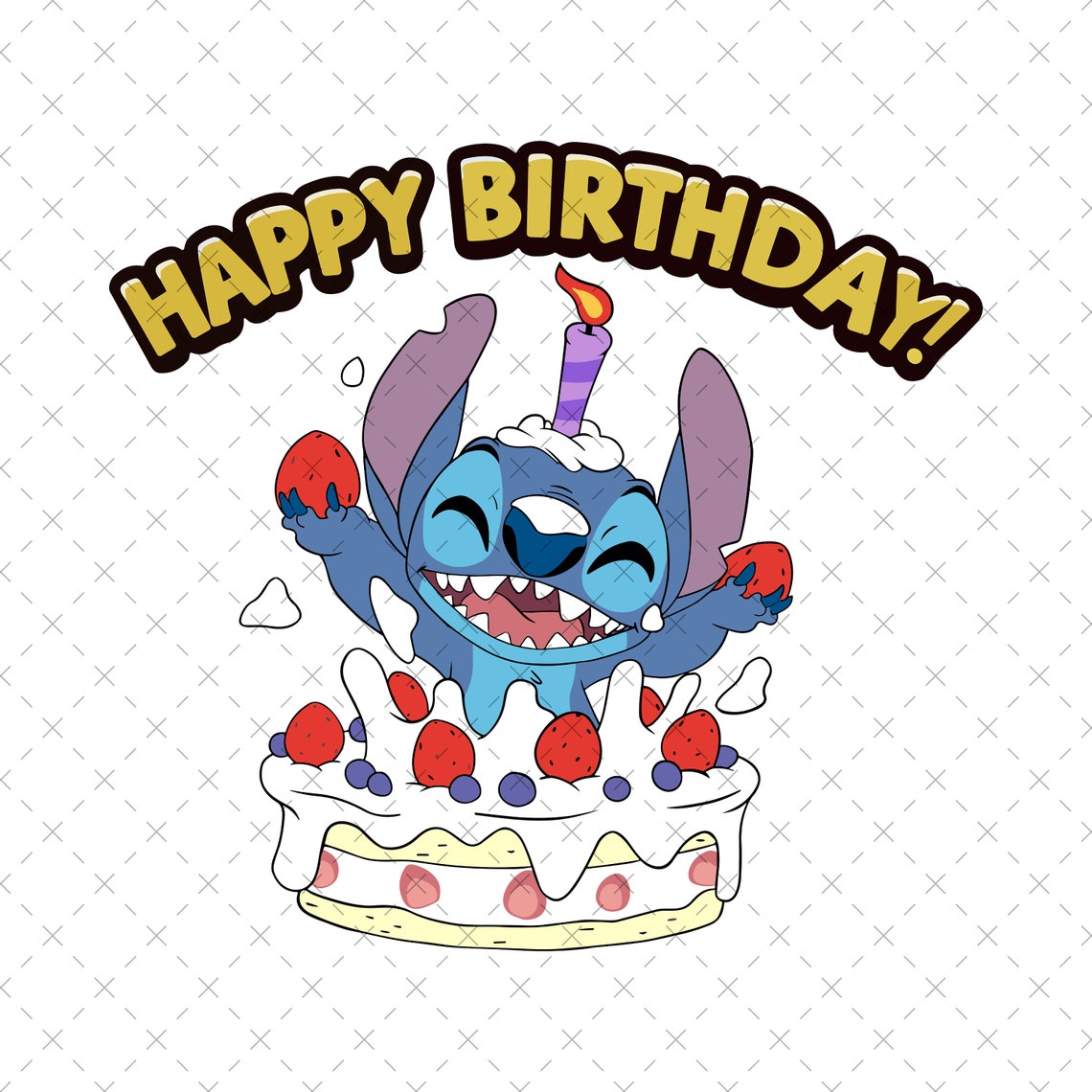 Happy Birthday Stitch PNG, Birthday Stitch SVG, Birthday Lilo and ...