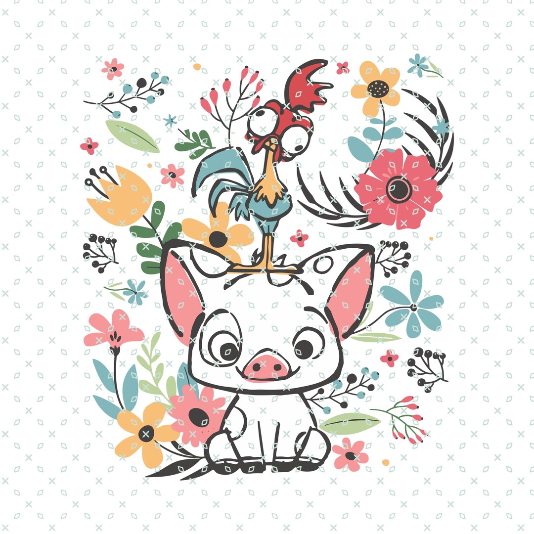 Moana Pua and Heihei, Moana and Pua, Retro Moana Png Svg, Heihei Png ...