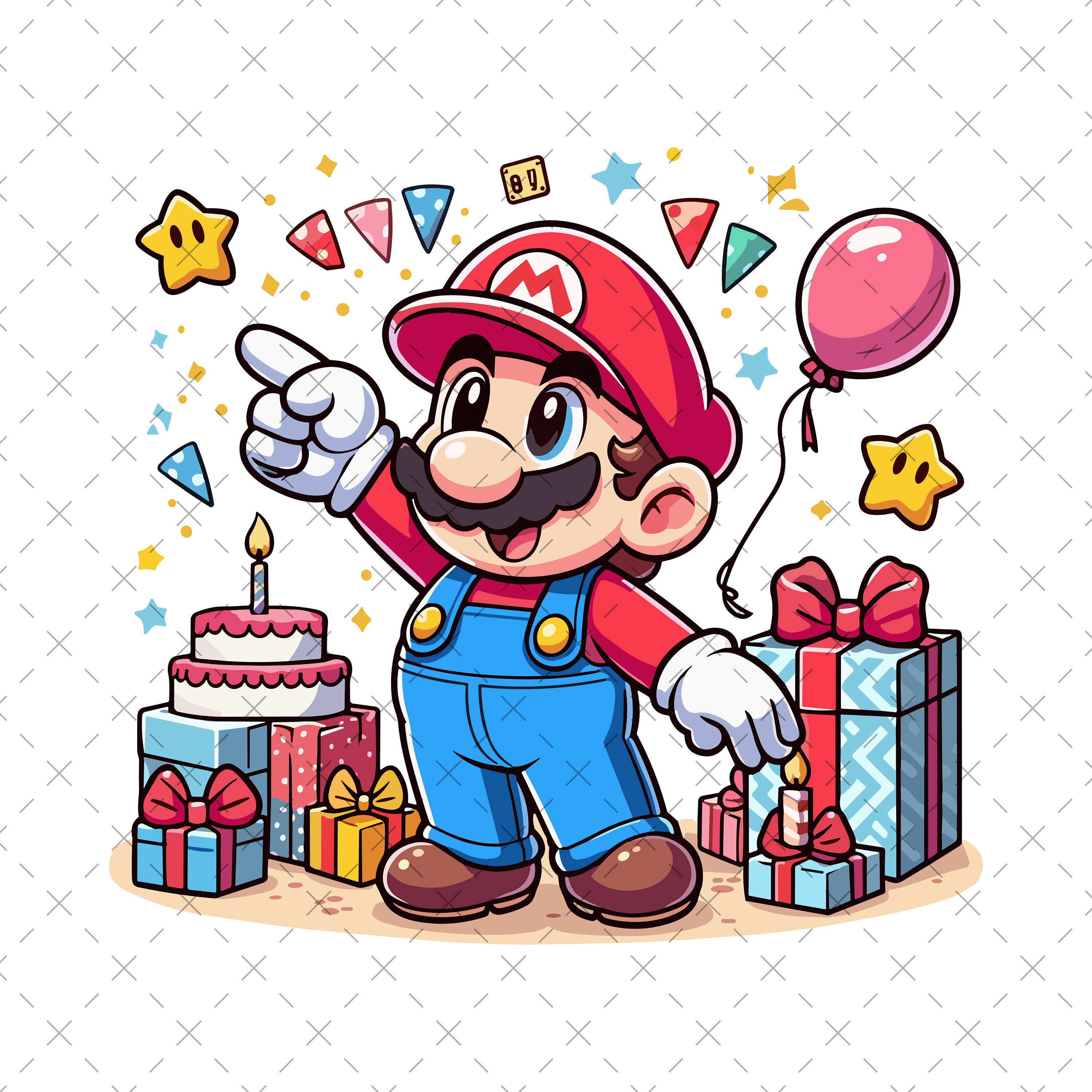 Super Mario Birthday PNG, Super Mario Birthday Boy SVG, Super Mario ...