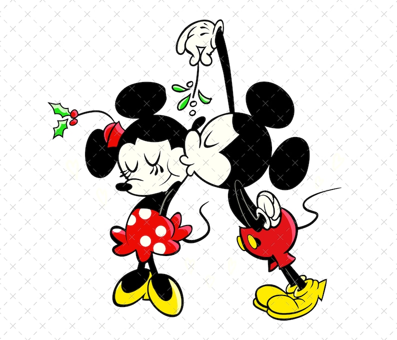 Mickey & Minnie Kissing SVG, Mouse SVG, Cut File - Digital Download Svg ...