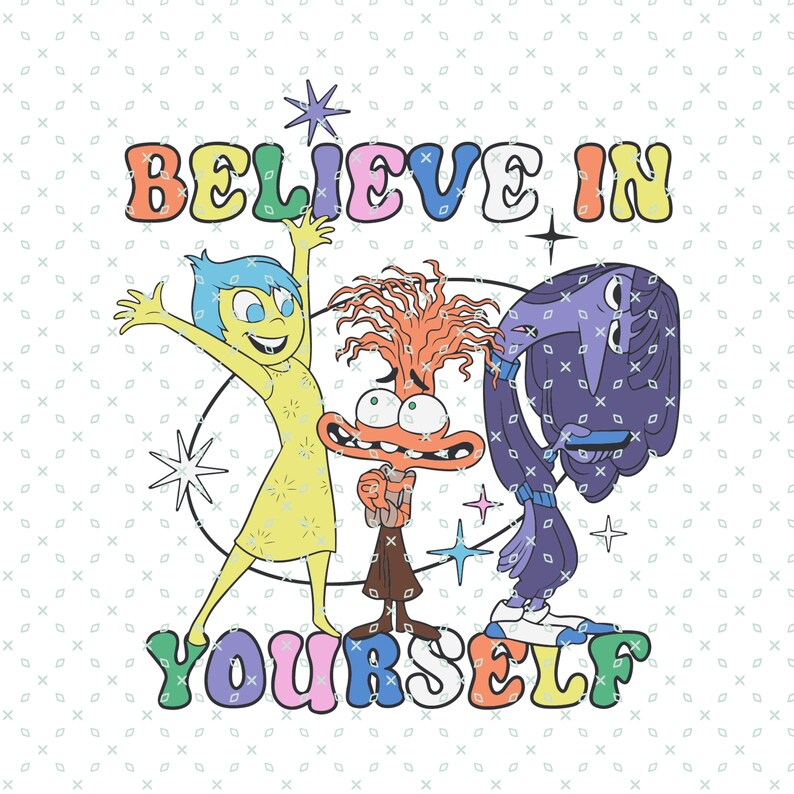 Inside Out 2 PNG SVG, Believe An Your Self, Inside Out 2 Wut, Freude ...