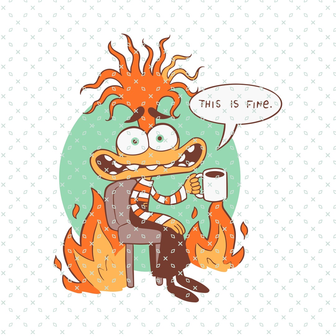 Inside Out 2 PNG SVG, This is Fine Anxiety, Inside Out 2 Anger, Joy ...