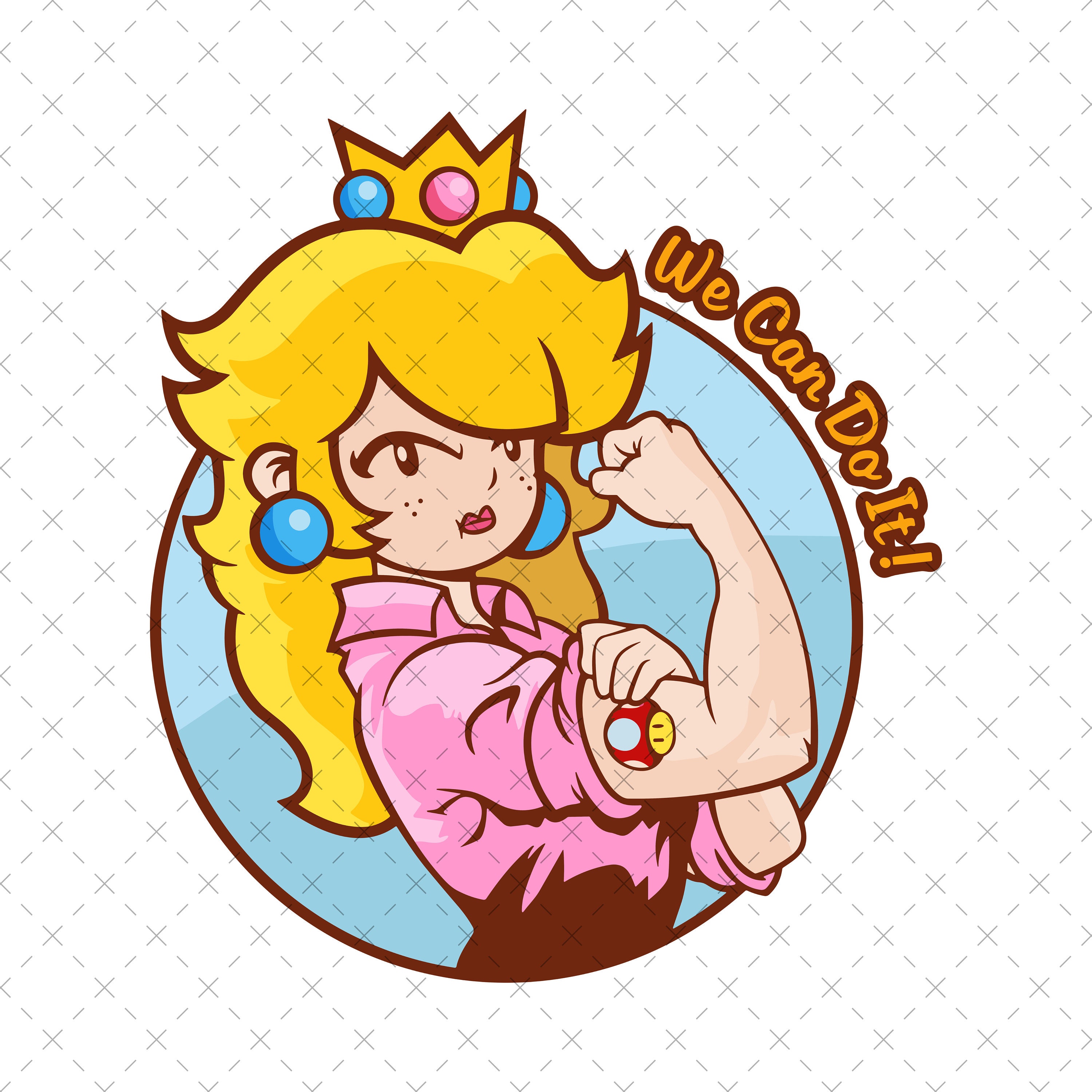 Super Mario, Princess Peach, Retro Princess Peach We Can Do It, Women's ...