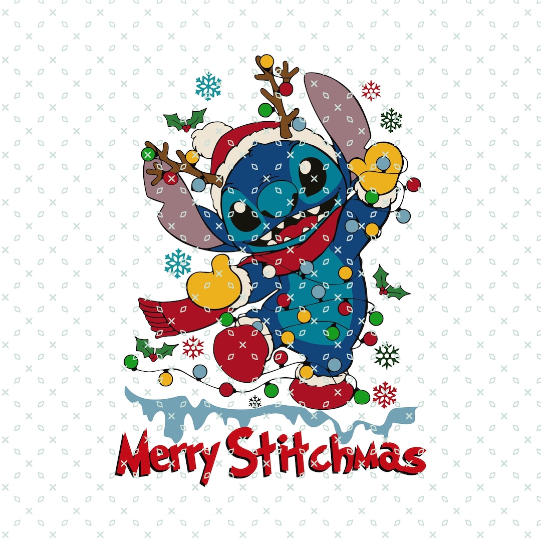 Merry Stitchmas Png, Merry Christmas Png, Merry Christmas Stitch Png ...
