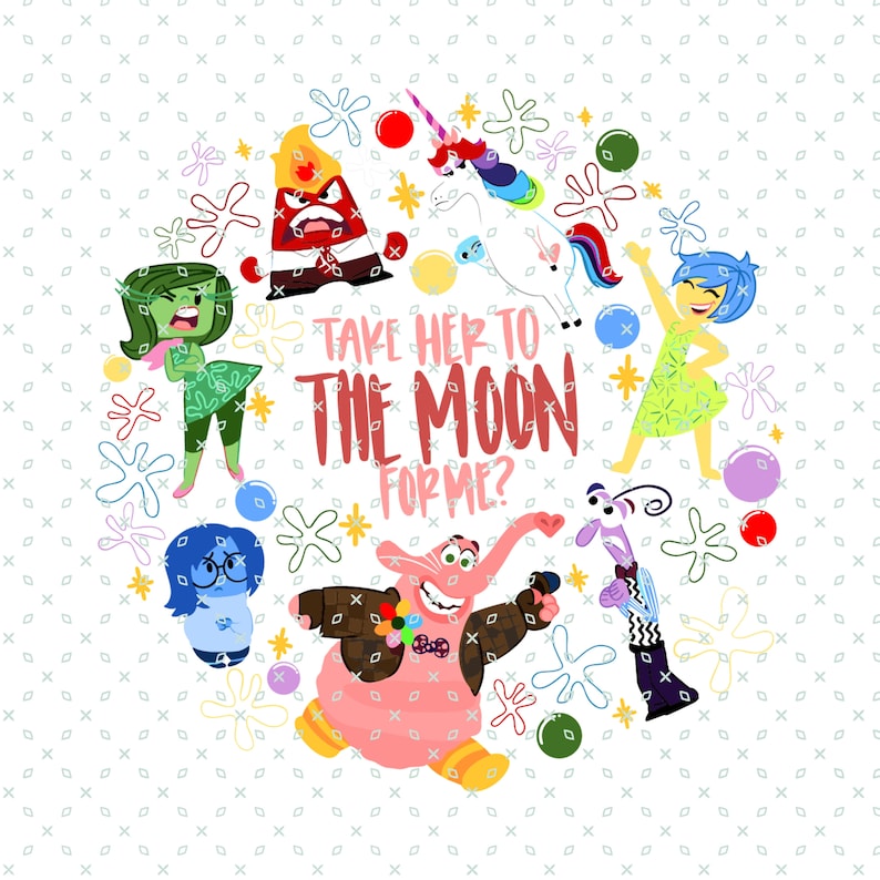 Inside Out 2 PNG SVG, Inside Out 2 Anger, Joy, Disgust, Sadness, Fear ...