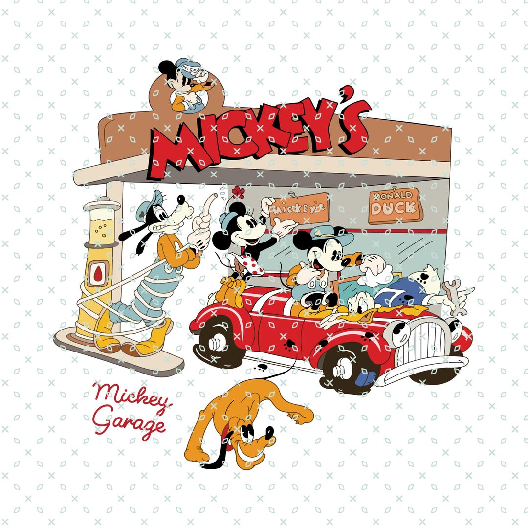 Retro Mickey and Friends, Mickey Garage, Mickey and Best Friends Garage ...