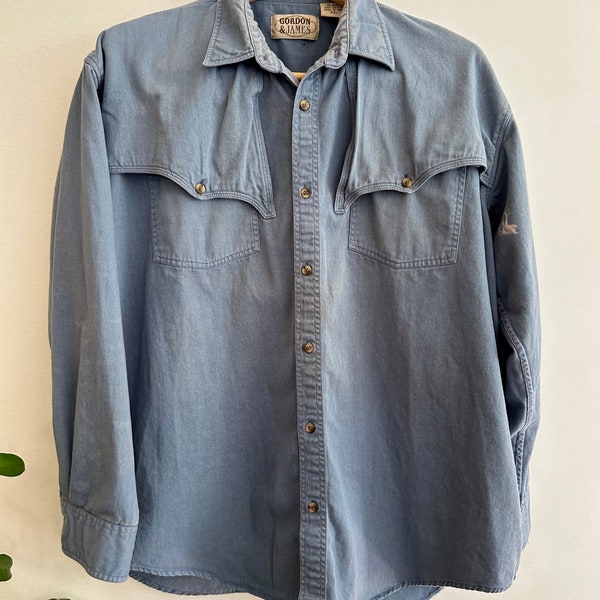Distressed Button up Shirt - Etsy