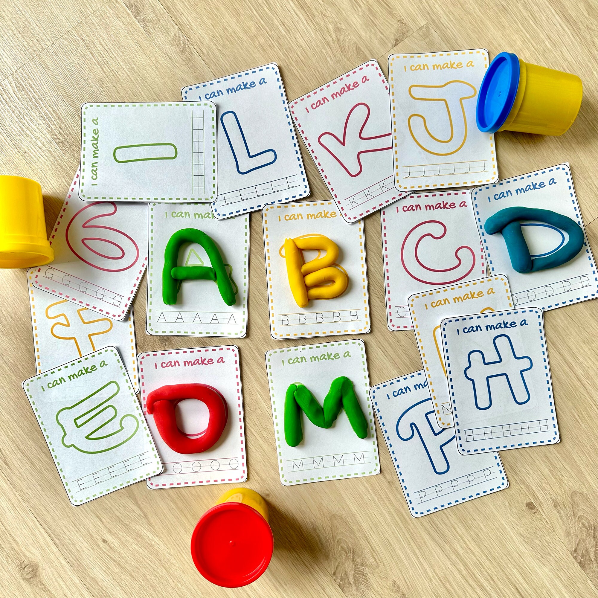 Alphabet Playdough Mats, Printable Toddler, Preschool Educational ...