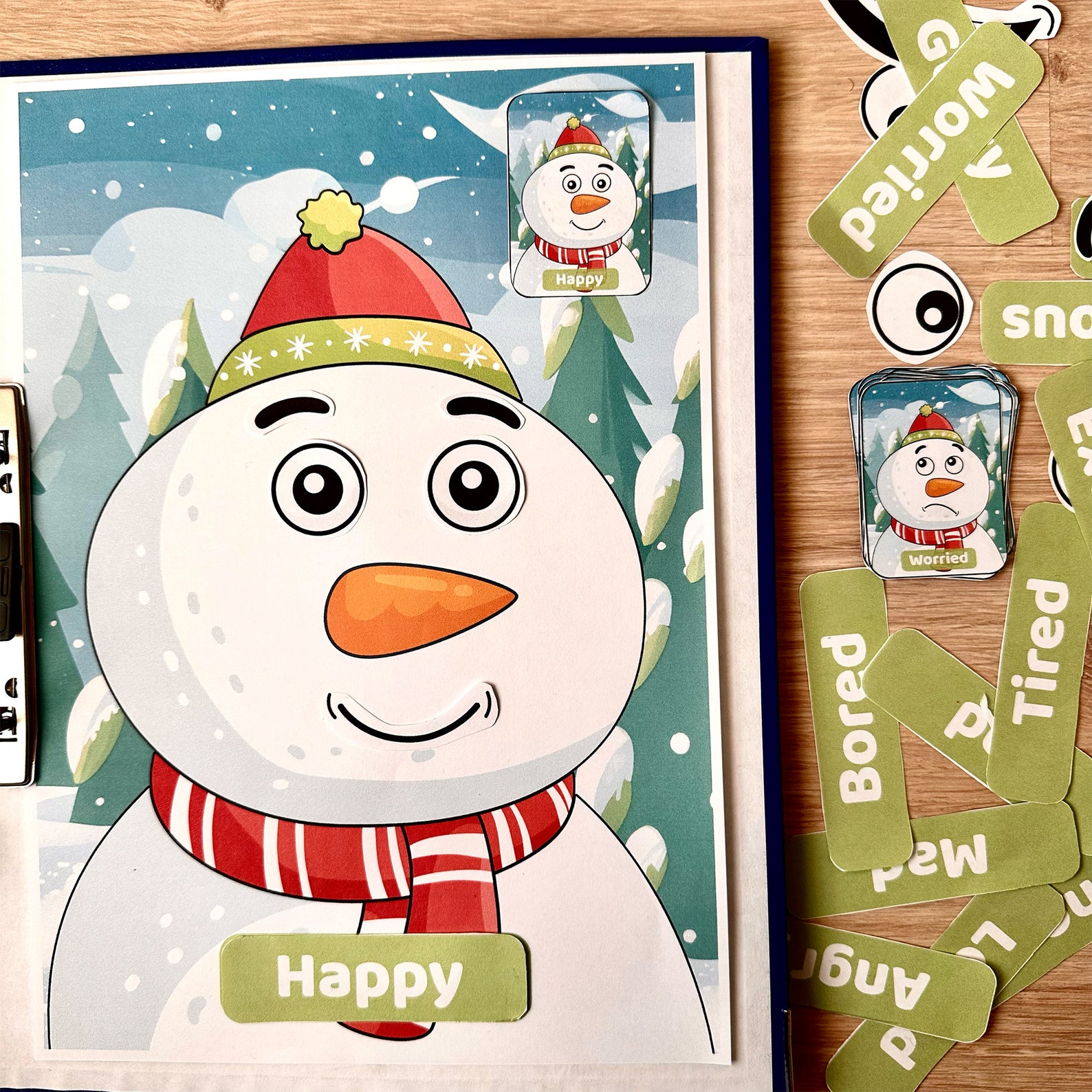 Snowman Emotions and Feelings Winter Printable Activity. Homeschool ...