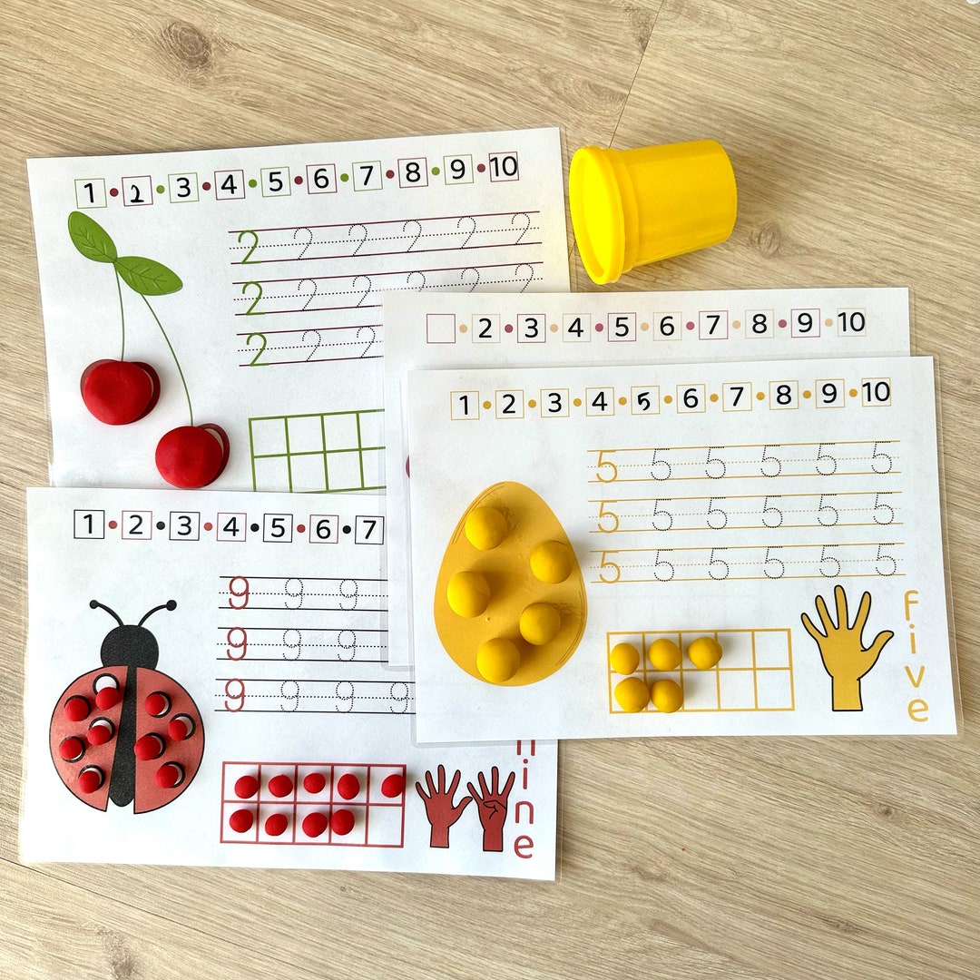 Preschool Number Activity, Printable Counting Practice, Preschool ...