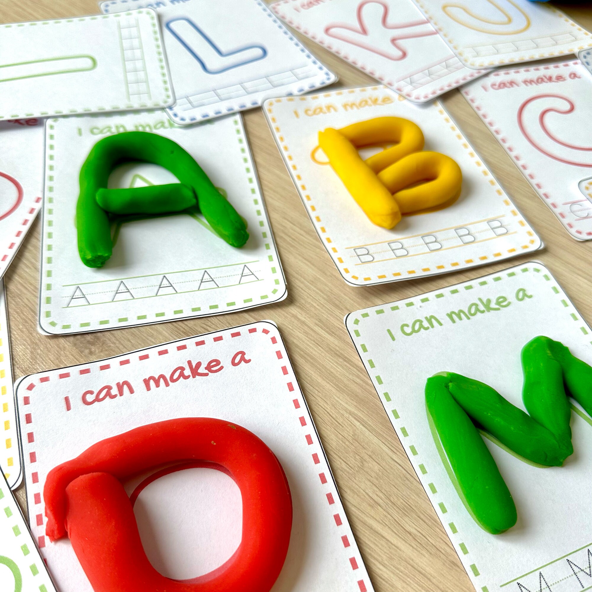 Alphabet Playdough Mats, Printable Toddler, Preschool Educational ...