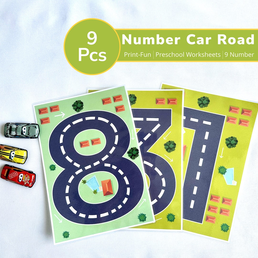 Preschool Numbered Driveway, Printable Number Practice, Preschool ...