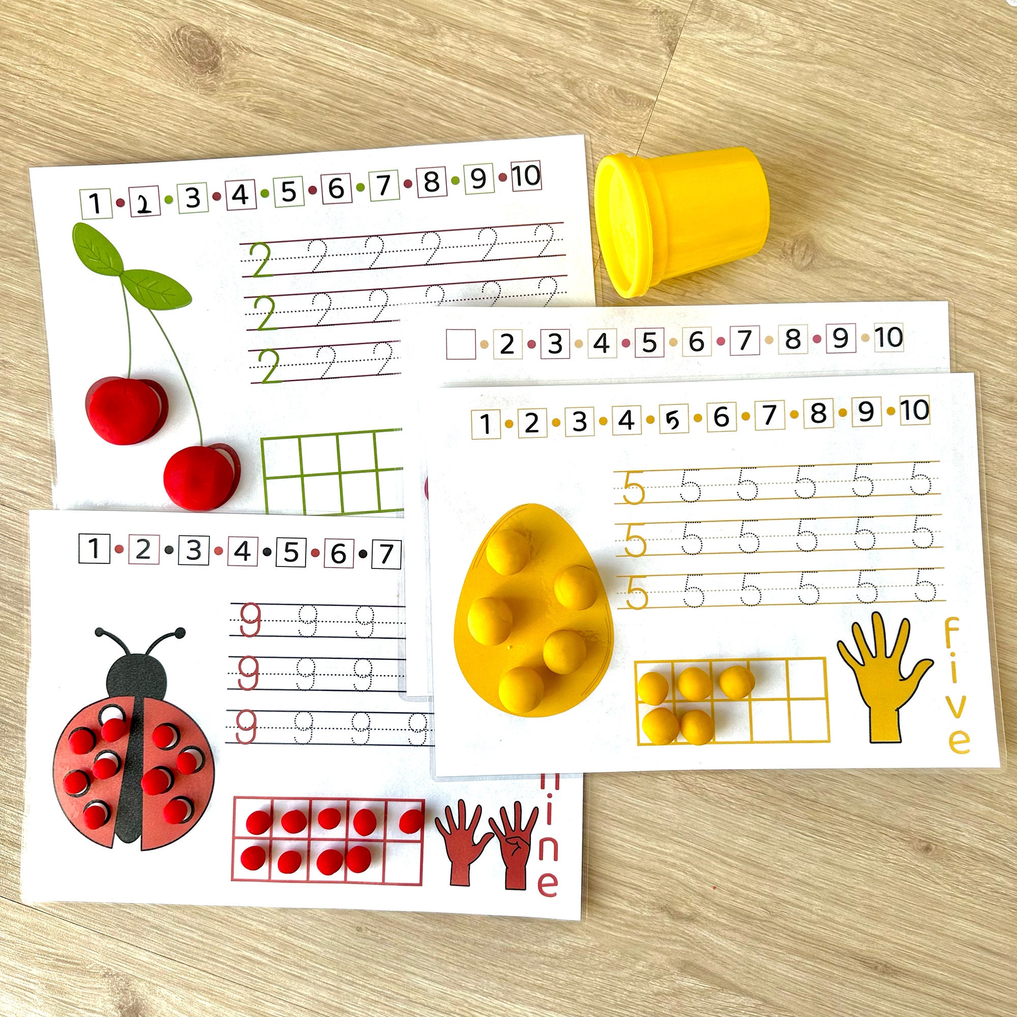 Preschool Bundle Worksheets, Printable Counting Practice, Preschool ...