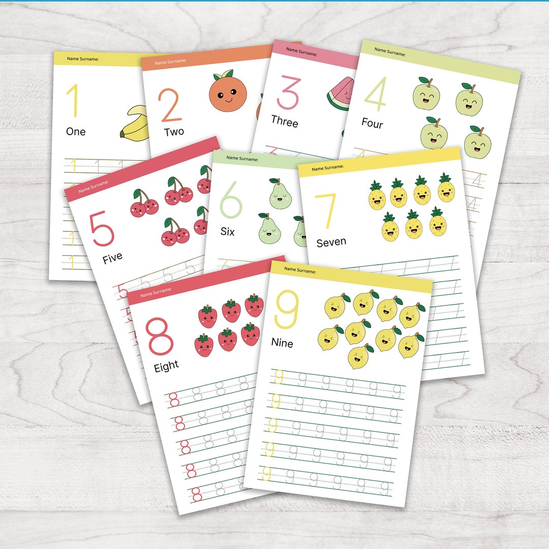 Preschool Number Worksheets, Printable Counting Practice, Preschool ...