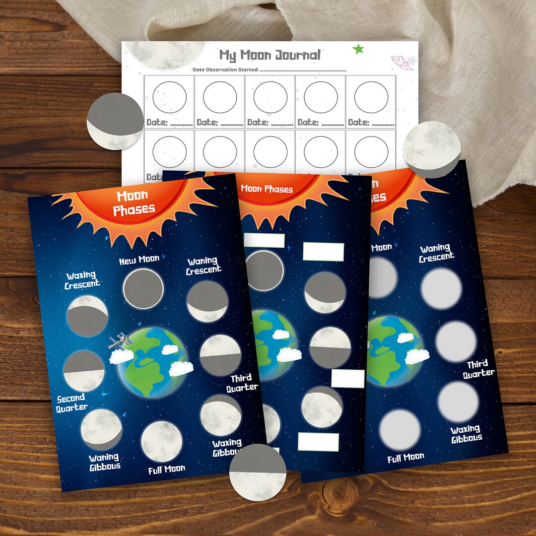 Toddler Busy Book Page, Moon Phases Printable Preschool Activities ...