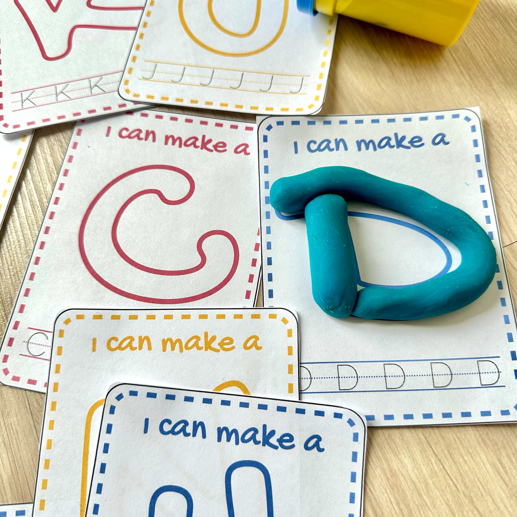 Alphabet Playdough Mats, Printable Toddler, Preschool Educational ...
