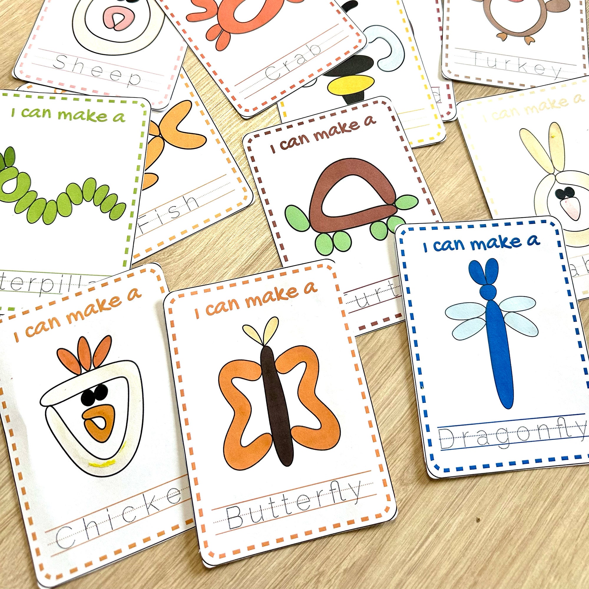 Animal Playdough Mats. Printable Toddler, Preschool Educational ...