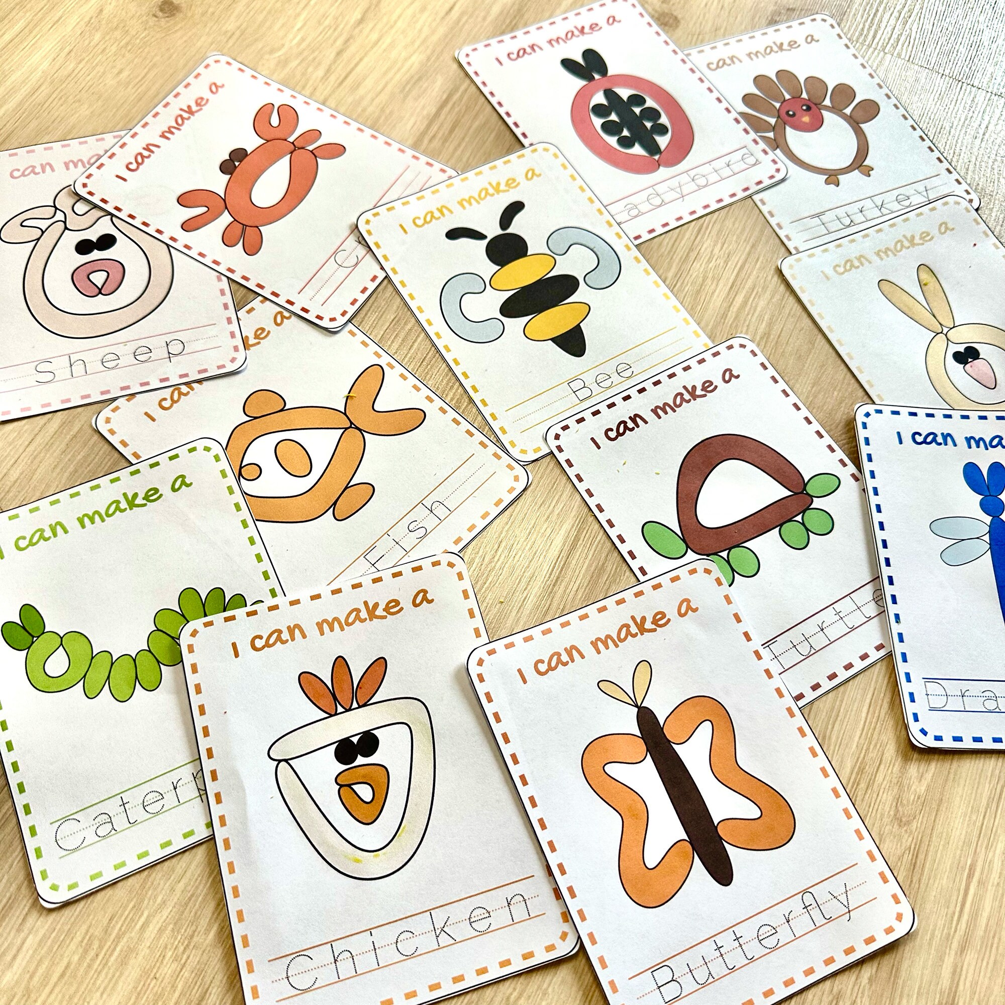 Animal Playdough Mats. Printable Toddler, Preschool Educational ...