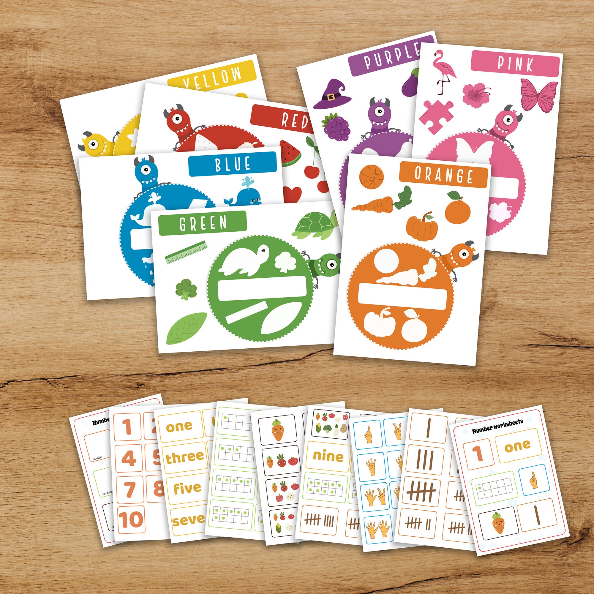 Preschool Bundle Worksheets, Printable Counting Practice, Preschool ...