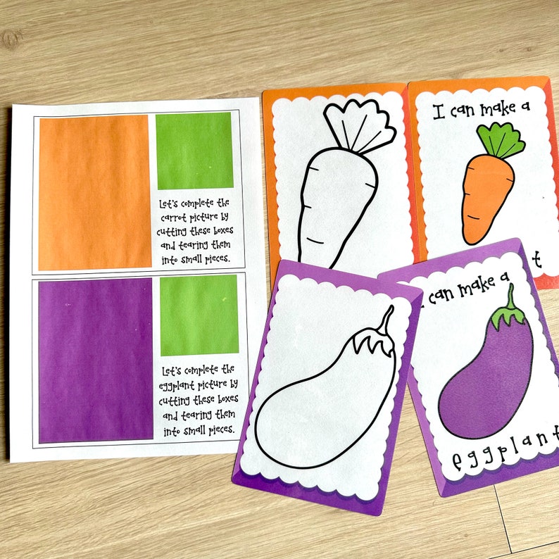 Preschool Printables, Cut and Glue, Printable Vegetables Activity ...